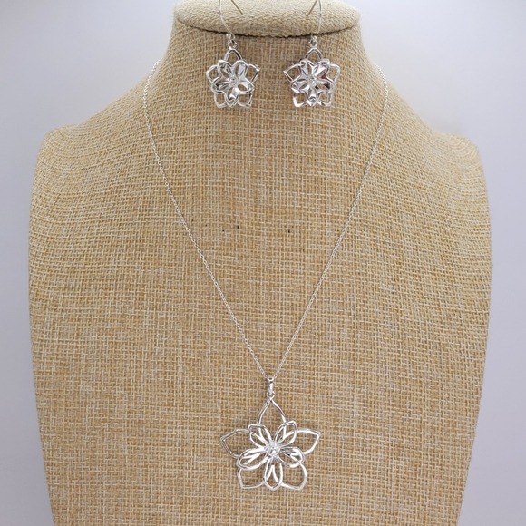 Jewelry | Vintage Fas 925 Sterling Silver Modernist Floral Open Cutout ...